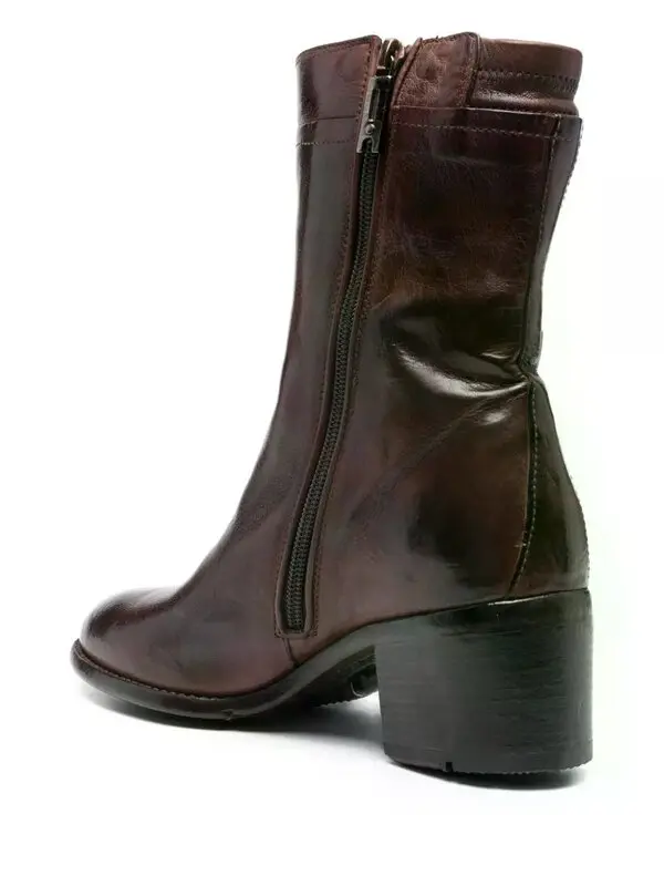 LEMARGO 50mm Leather Zipped Ankle Boots