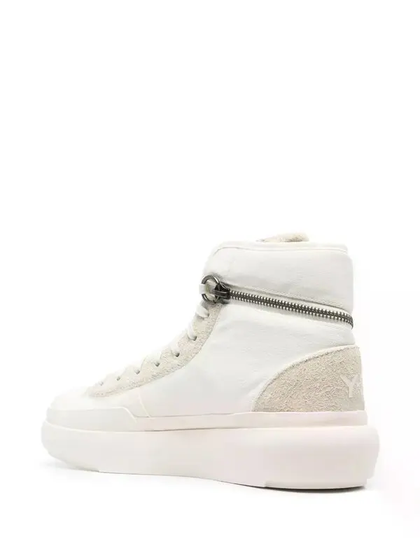 Y3 Zip-around Suede High-top Sneakers