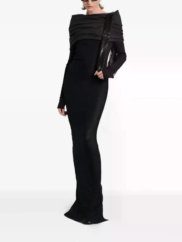 ENTIRE STUDIOS Draped-shoulder Maxi Dress