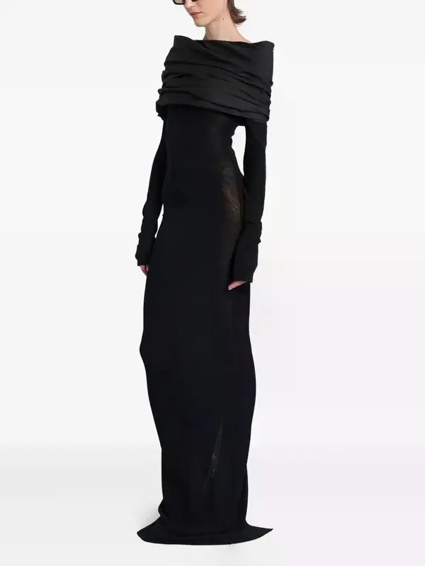 ENTIRE STUDIOS Draped-shoulder Maxi Dress