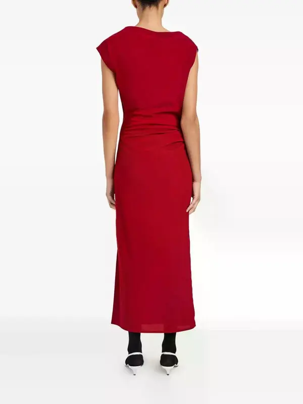 Proenza Schouler Draped Cowl-neck Midi Dress - Red