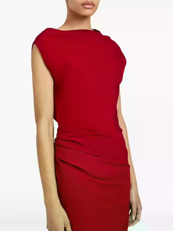 Proenza Schouler Draped Cowl-neck Midi Dress - Red
