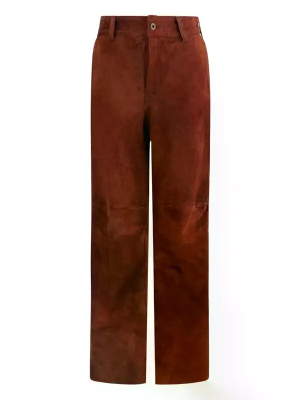 SALVATORE SANTORO Leather Straight Trousers