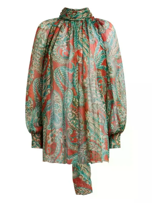 Etro Paisley High-neck Blouse