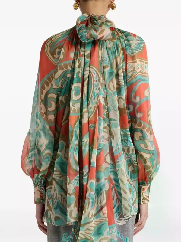 Etro Paisley High-neck Blouse