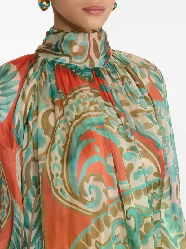 Etro Paisley High-neck Blouse