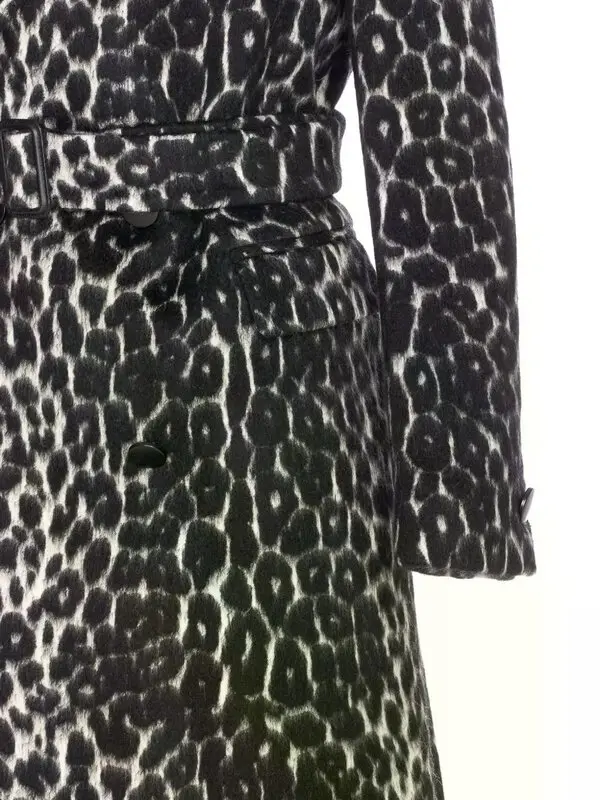 Tagliatore Leopard Print Double-breasted Coat