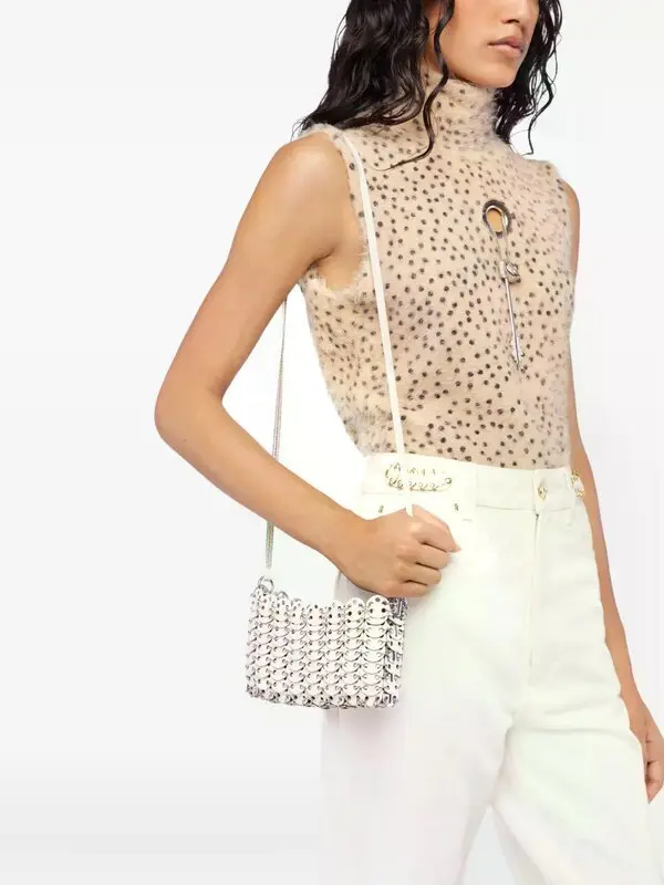 Rabanne 1969 Metallic-link Cross Body Bag - Silver