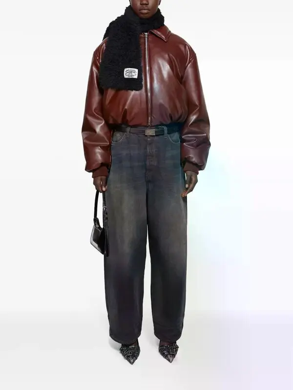 Acne Studios Logo-tag Faux-fur Scarf