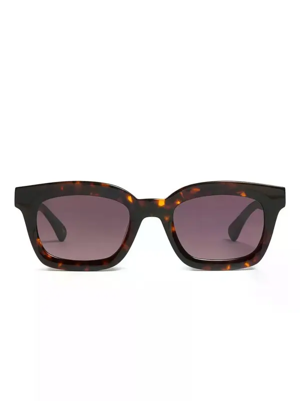 PETER AND MAY Velveteen Tortoiseshell Square-frame Sunglasses - Brown