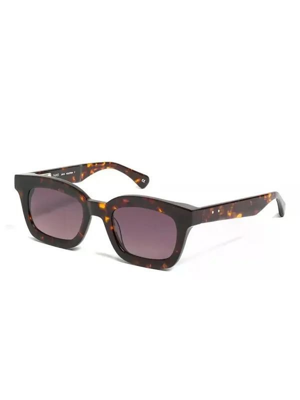 PETER AND MAY Velveteen Tortoiseshell Square-frame Sunglasses