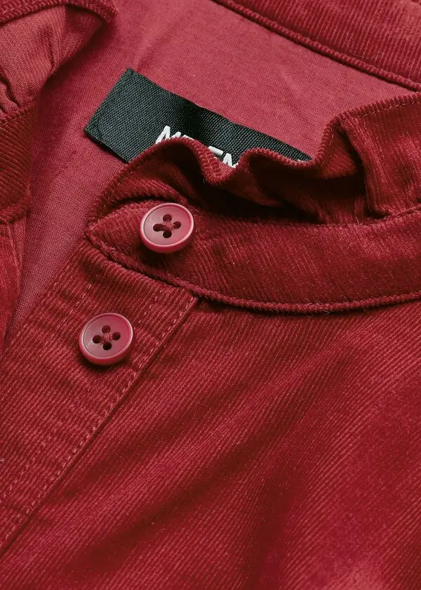 ME+EM Micro Cord Blouse - Intense Red