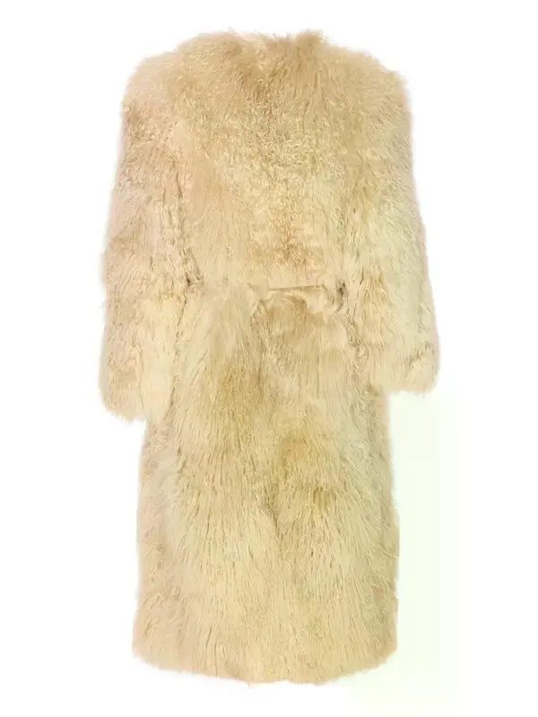 SWORD 6644 Belted Fur Coat