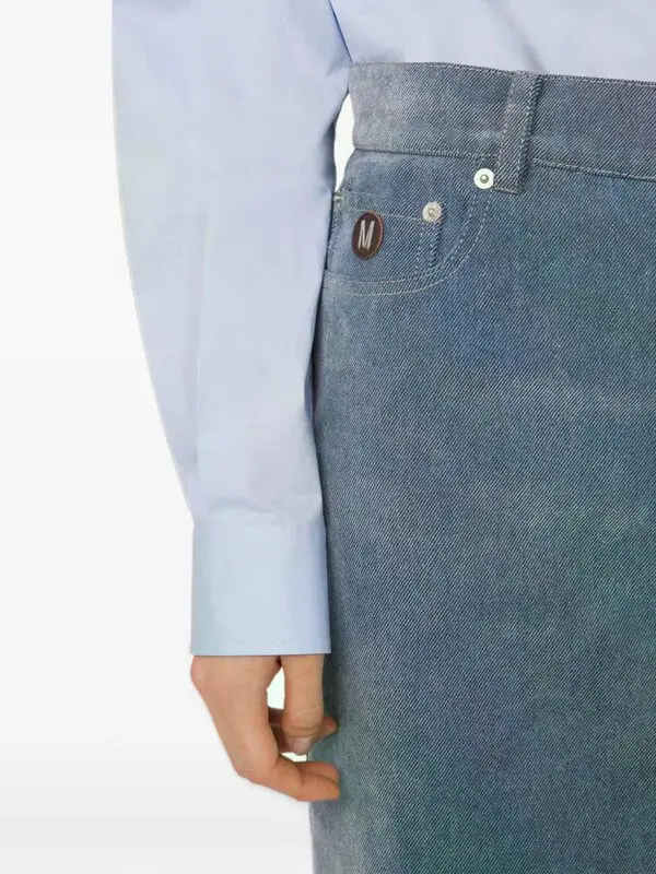Moschino Midi Button-fastening Denim Skirt