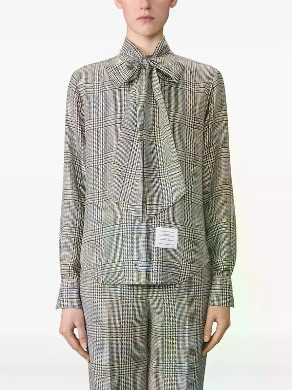 Thom Browne Hunting Tweed Silk Twill Shirt