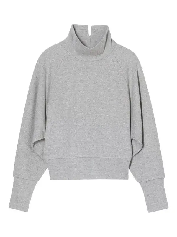 Closed High-neck Cotton Sweatshirt