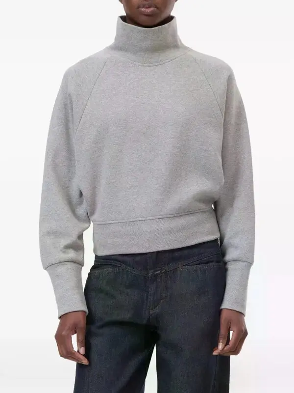 Closed High-neck Cotton Sweatshirt
