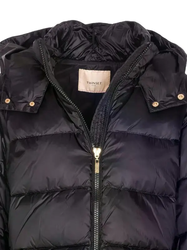 TWINSET Padded Jacket With Embroidered Sleeves
