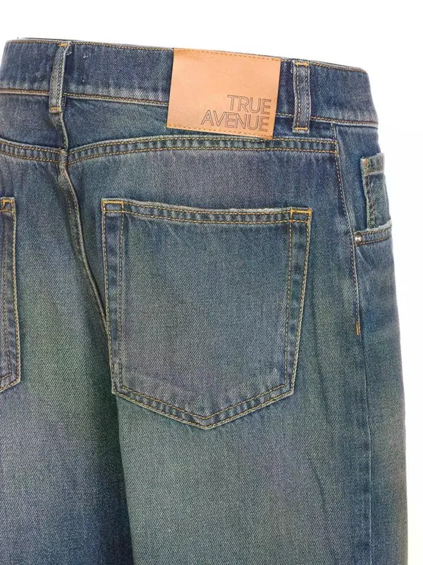TRUE AVENUE Logo-patch Denim Jeans