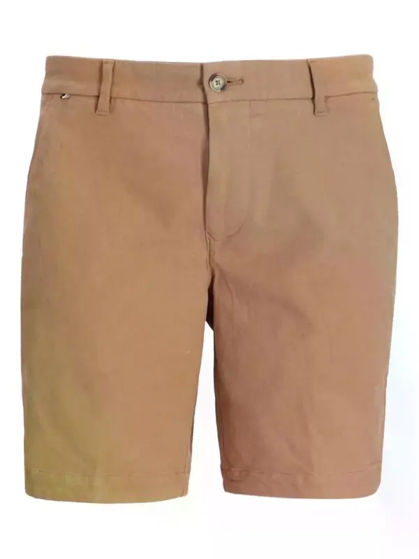 BOSS Flat-front Cotton Shorts