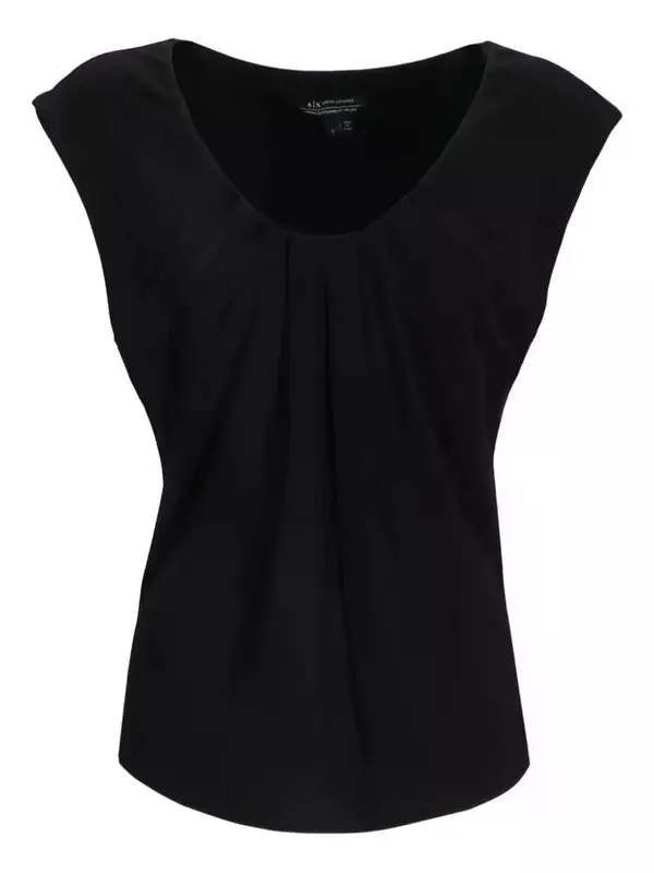 Armani Exchange Pleated Cap-sleeve Top