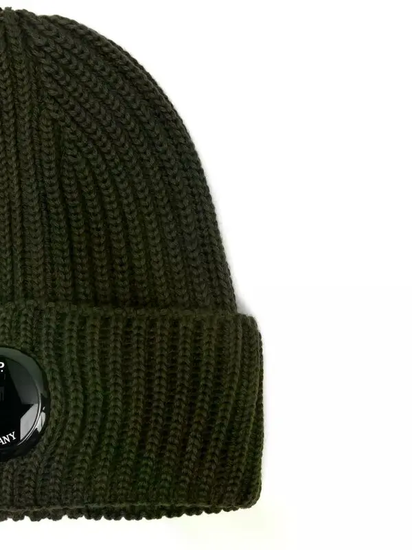 C.P. COMPANY Ribbed Lens-detail Beanie