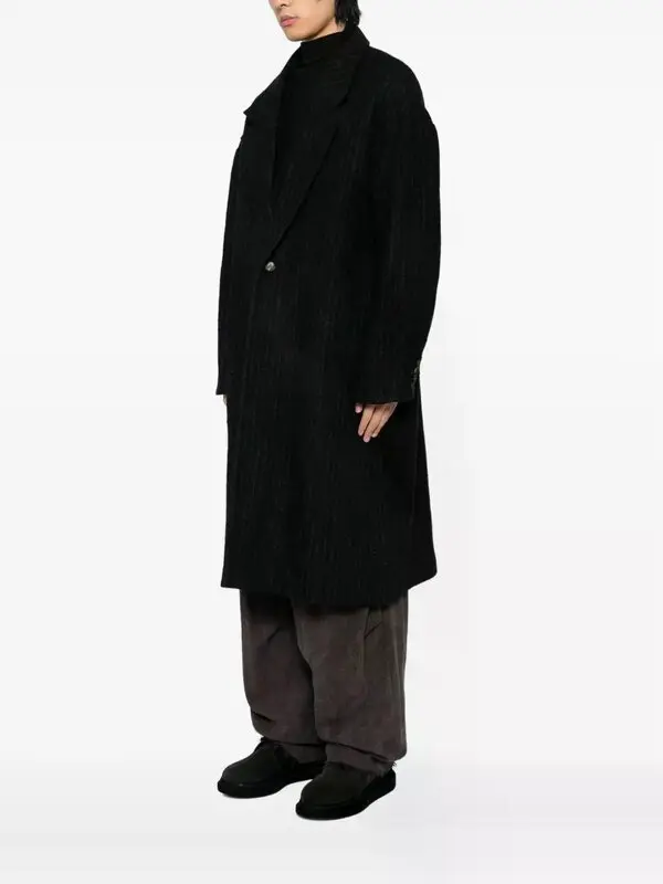 DEVOA Pinstripe Wool Coat