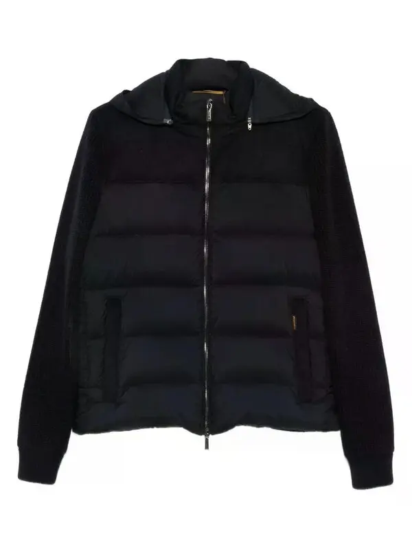 MOORER Zipped Padded Jacket - Blue