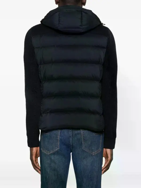 MOORER Zipped Padded Jacket - Blue