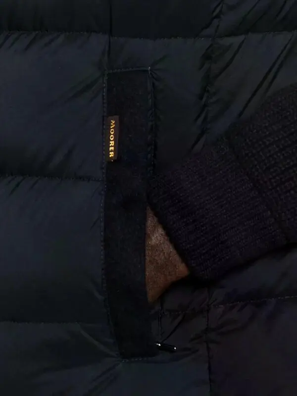 MOORER Zipped Padded Jacket - Blue