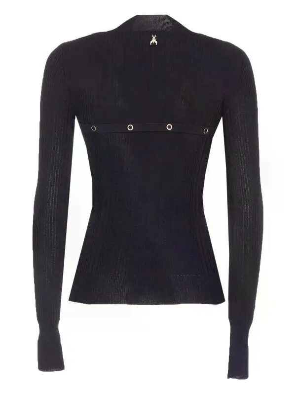 Patrizia Pepe Ribbed Button-detail Top