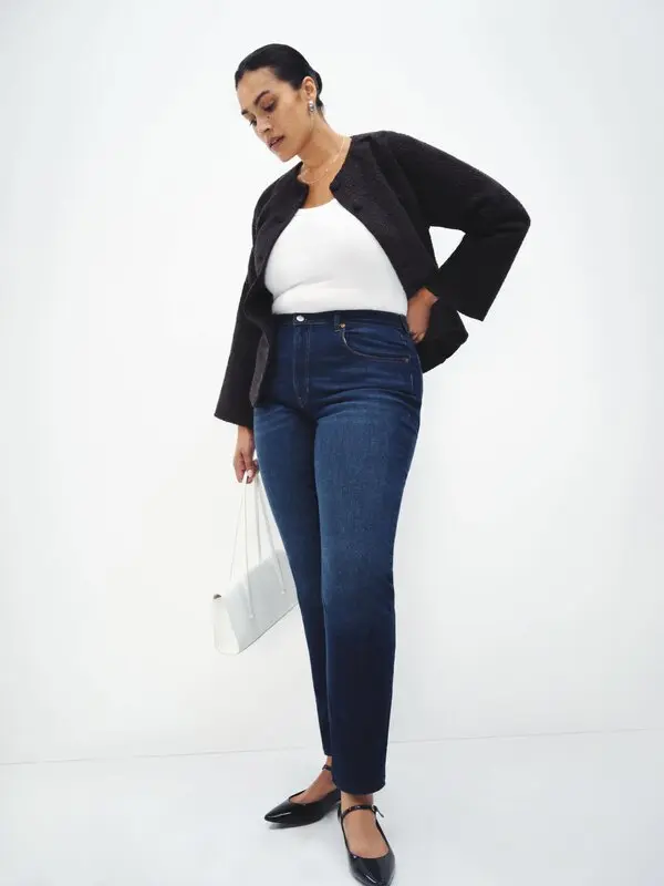REFORMATION Christina Mid Rise Super Stretch Skinny Jeans Denim - Blue