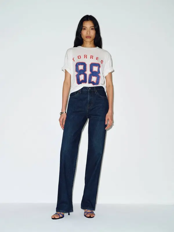 REFORMATION Val 90s Mid-rise Straight Jeans - Blue