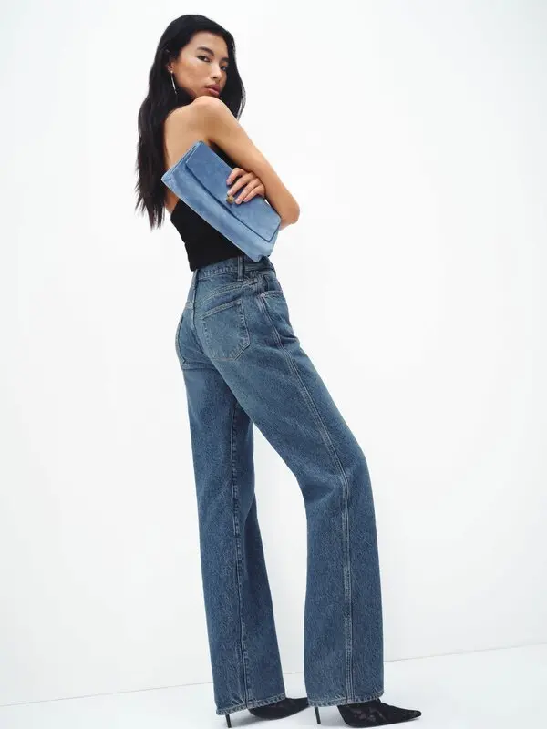 REFORMATION Val 90s Mid-rise Straight Jeans - Blue
