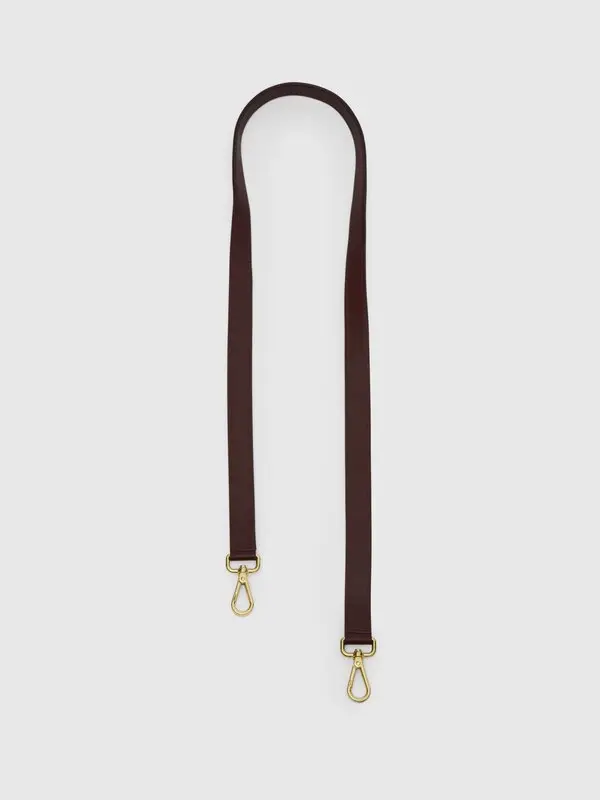 ATP ATELIER Leather Stra Shoulder Strap - Walnut