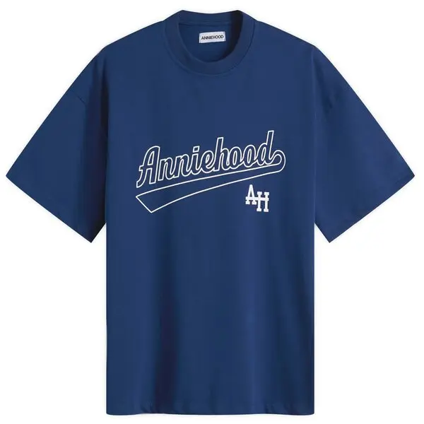 ANNIE HOOD Baseball T-shirt - Navy
