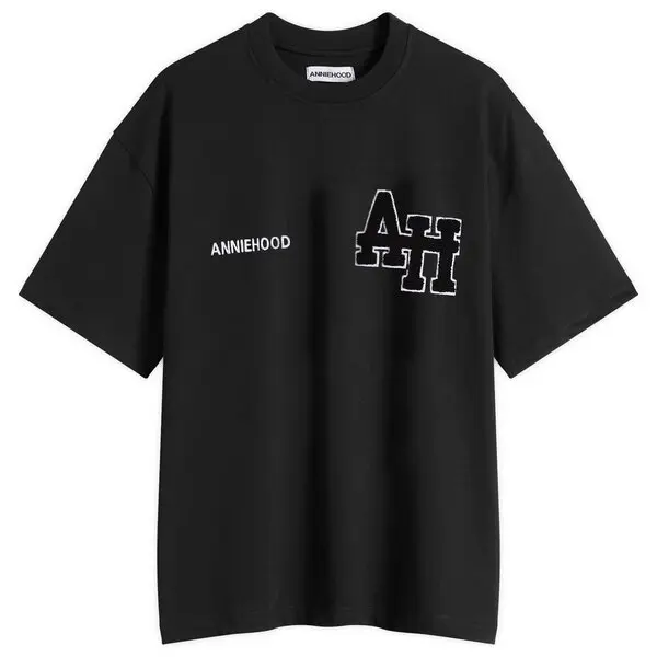 ANNIE HOOD College T-shirt - Black/black