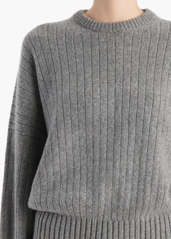 Khaite Lennox Cashmere Sweater - Fog