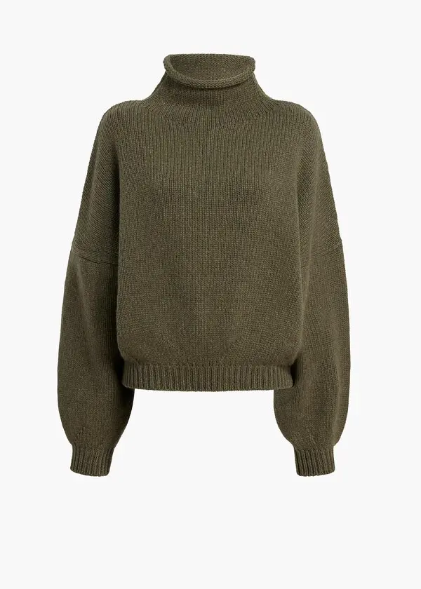 Khaite Cashmere Jersey Pullover - Pine