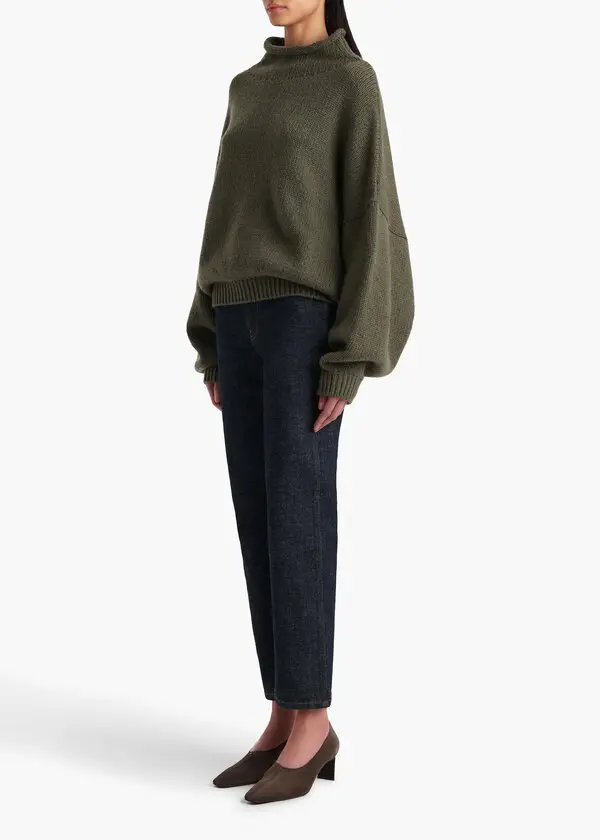 Khaite Cashmere Jersey Pullover - Pine