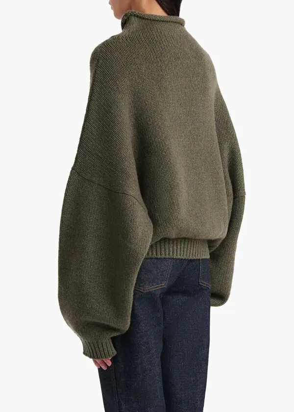 Khaite Cashmere Jersey Pullover - Pine
