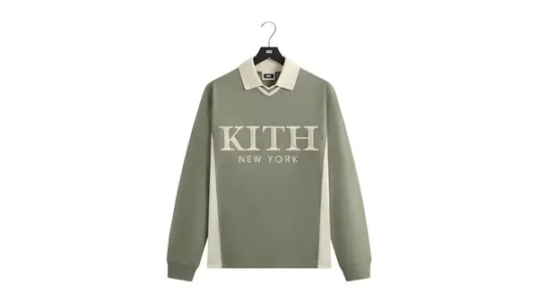 Kith Pique Long Sleeve Tap Polo Shirt