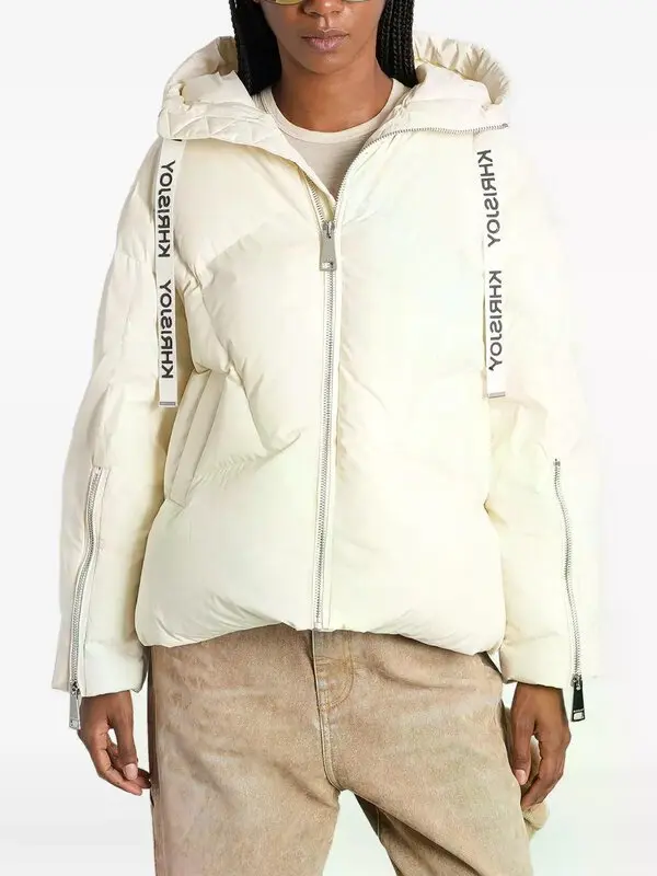 Khrisjoy Quilted Puffer Jacket With Hood - Neutrals