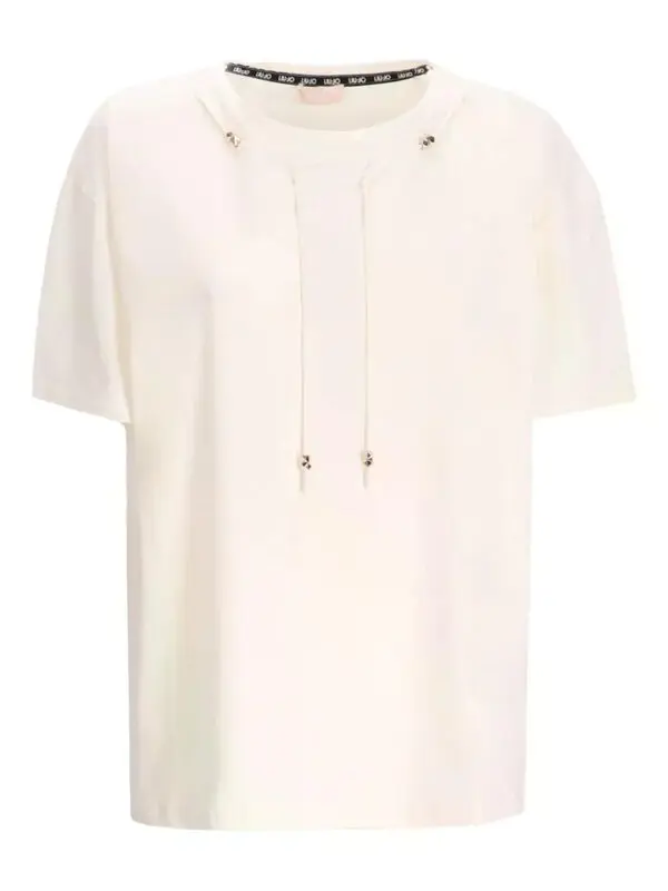 Liu Jo Cotton T-shirt With Drawstring Detail