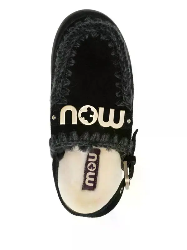Mou Bounce Slingback Platform Mules - Black