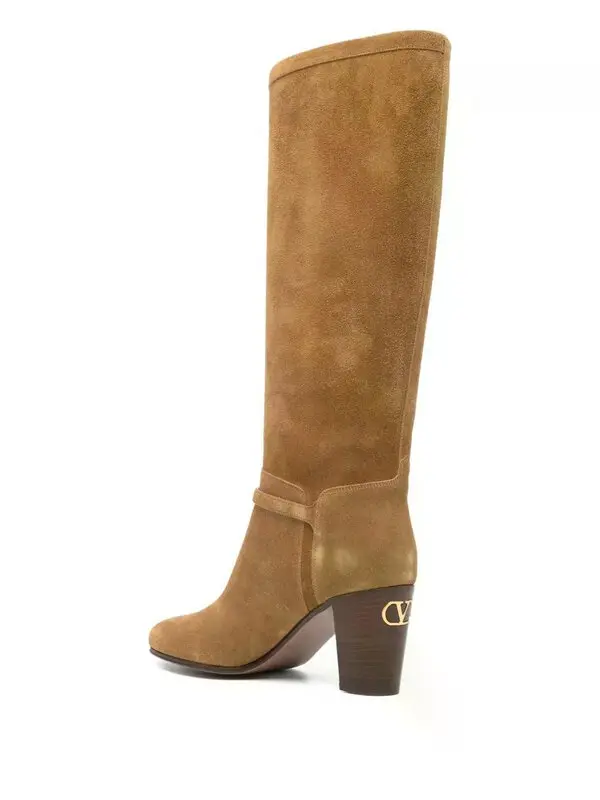 Valentino Garavani Buckle-strap Knee High Boots