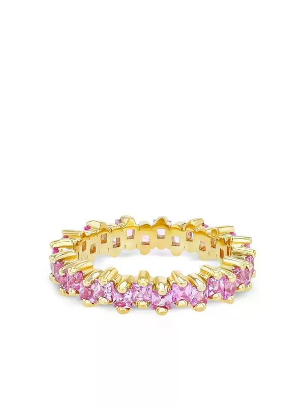 SUZANNE KALAN 18k Yellow Pink Sapphire Eternity Band - Gold