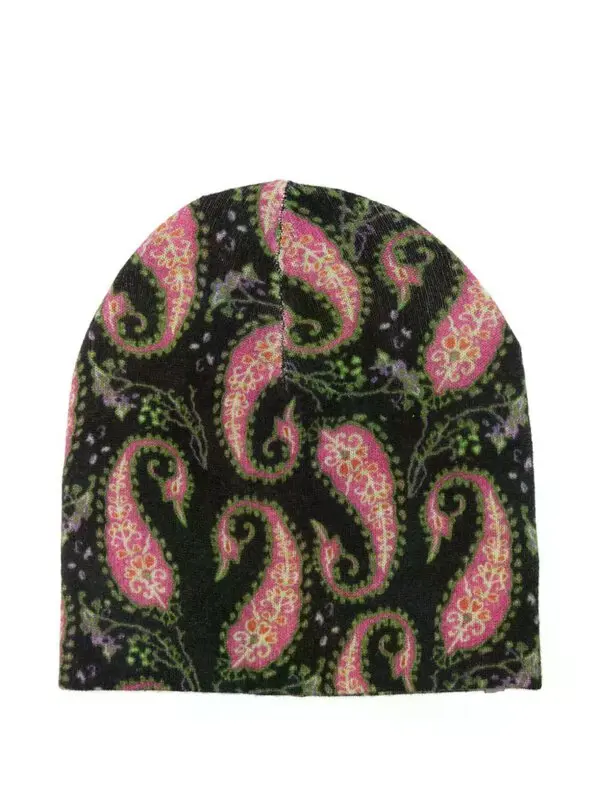 IN BED WITH YOU Paisley Beanie - Black