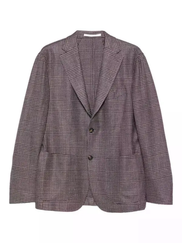 Eleventy Checked Single-breasted Blazer