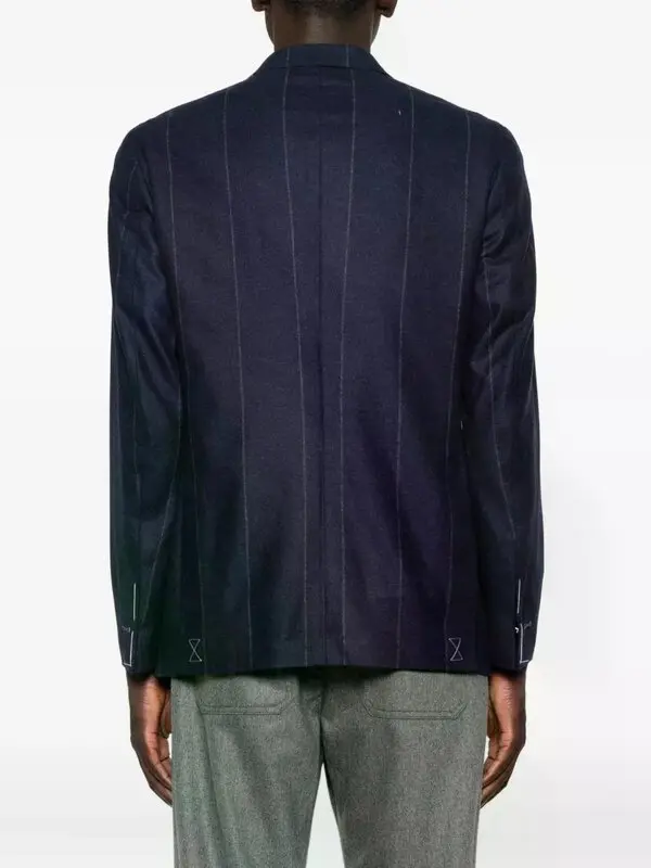 Eleventy Pinstripe Double-breasted Blazer - Blue